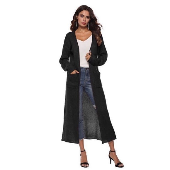 Source Unknown | Sweaters | New Black Duster Cardigan Sweater | Poshmark